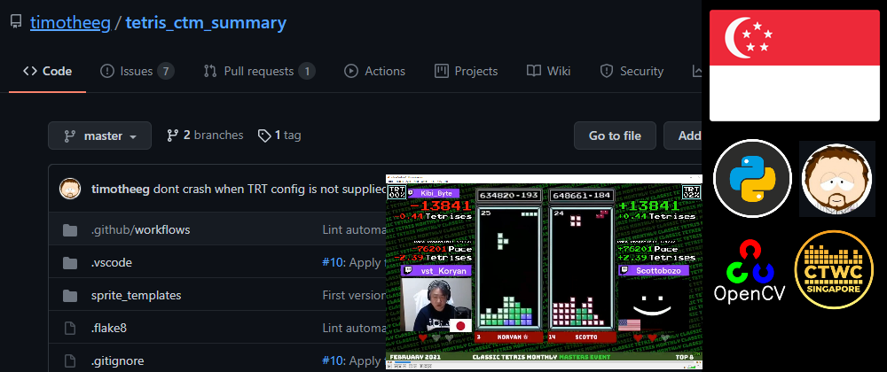 2 Python Opencv Classic Tetris Monthly Summary Tool Mar 12 2021 Codenewbie Community 🌱